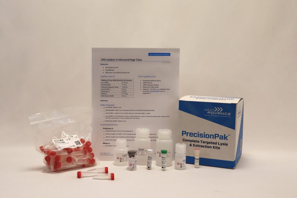 High quality high yield DNA extracted from animal tissue