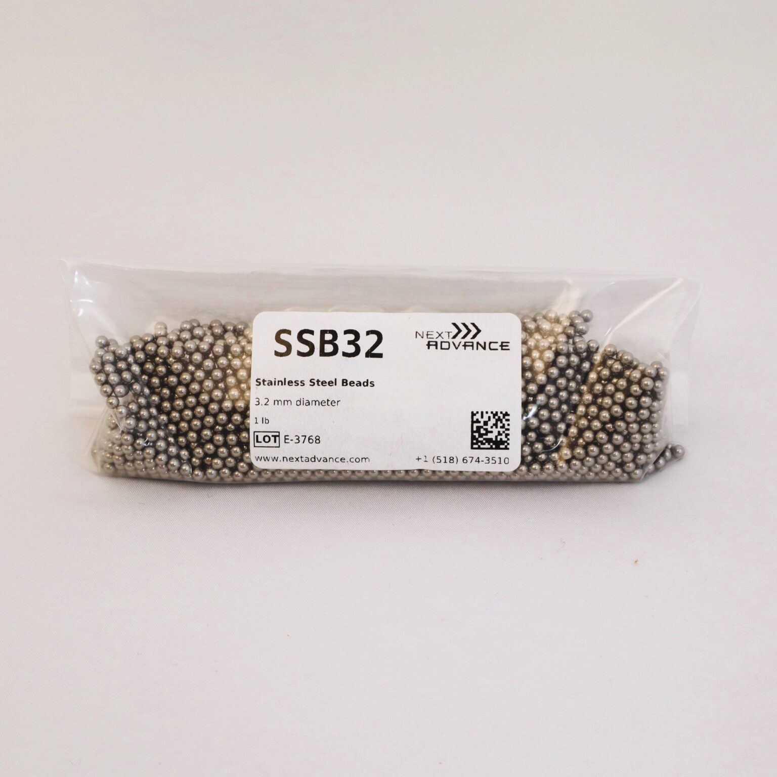 Stainless Steel Beads 3.2 mm, 1 lb. (.45 kg) - Next Advance ...