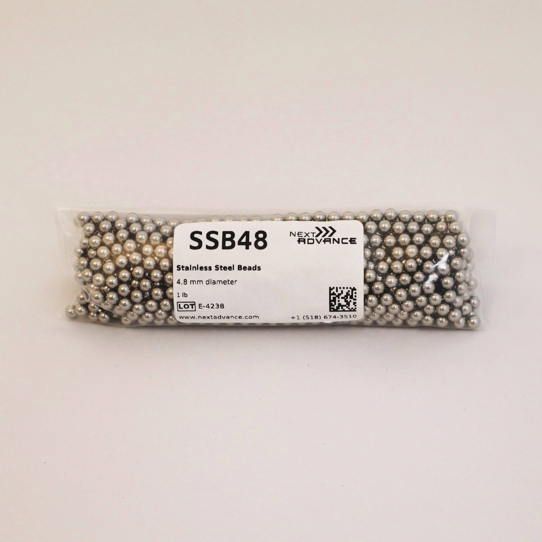 Stainless Steel Beads 4.8 mm, 1 lb. (.45 kg) - Next Advance ...