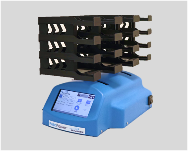 roborocker with 4 racks stacked - Next Advance - Laboratory Instruments